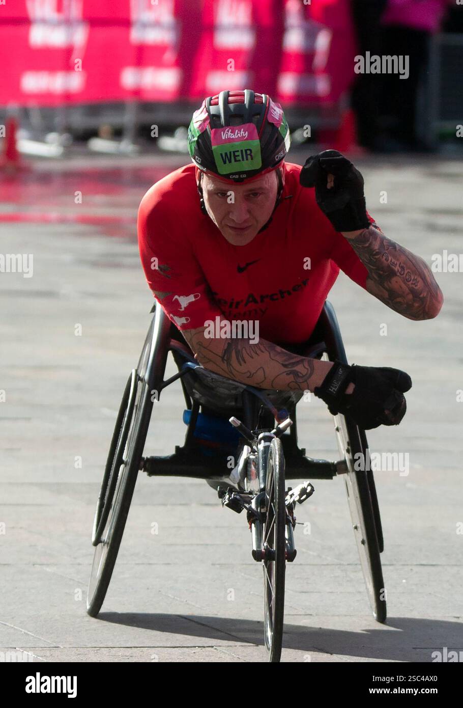David Weir, winner in the wheelchair catagorie of the Vitality Big Half ...