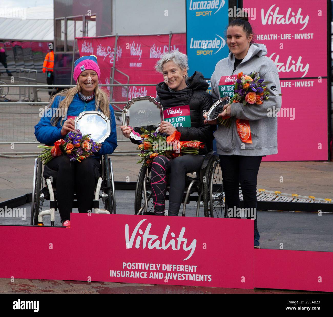 Mel Nicholls (second), Margriet Van Den Broek (winner), Eden Rainbow ...