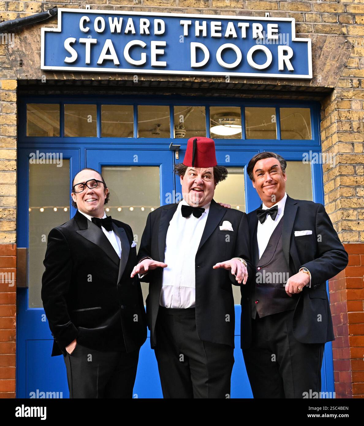 Bob Golding (as Eric Morecambe), Damian Williams (as Tommy Cooper) and ...