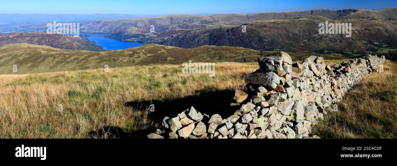 View of Ullswater from Hart Side fell, Dowthwaitehead, Lake District ...