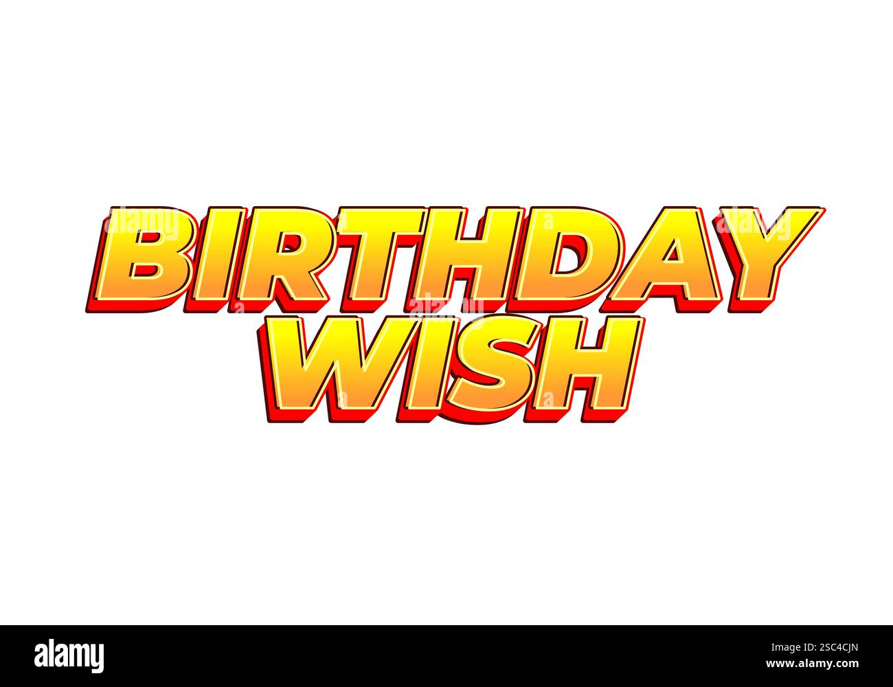 Birthday wish. Text effect design for social media ads or print ads ...
