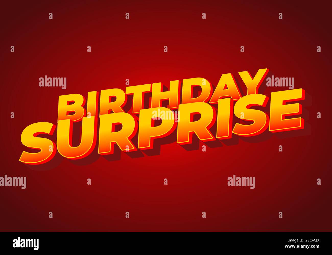 Birthday surprise. Text effect design for a balloon shop or cake shop ...
