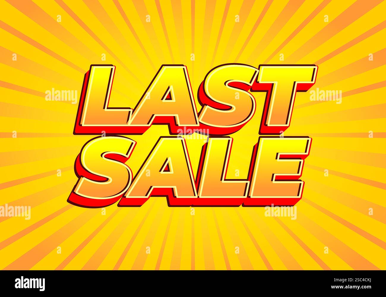 Last sale. Text effect design for sales promotion in bold font Stock Vector Image & Art - Alamy