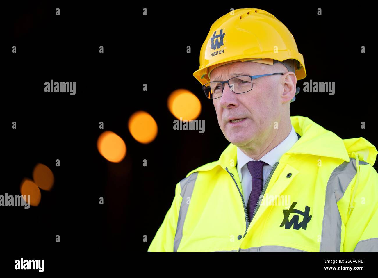 First Minister John Swinney during a visit to the Harland and Wolff ...