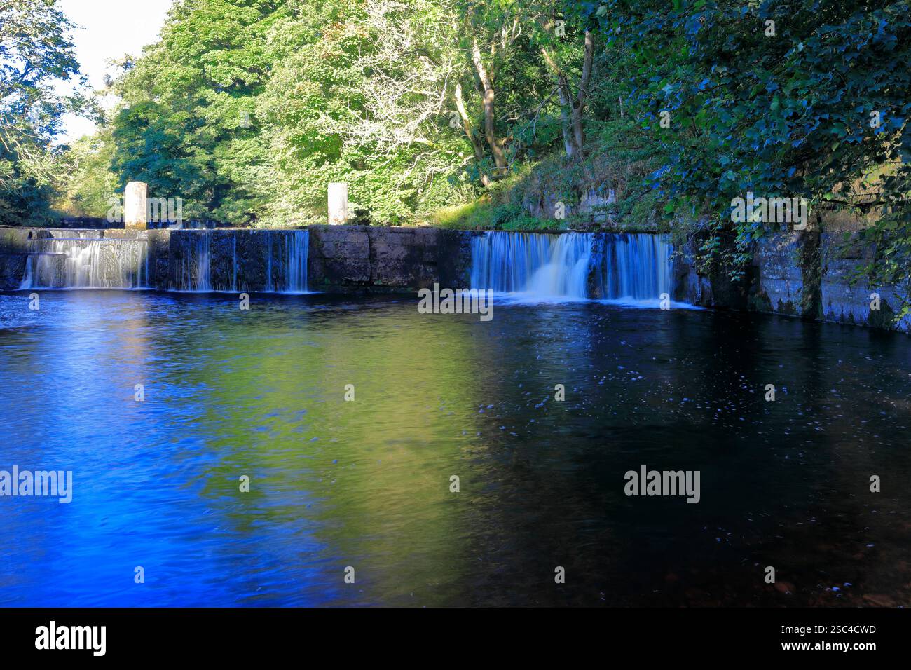 The River Greta at Mill Force, Gilmonby, Bowes village, Teesdale ...