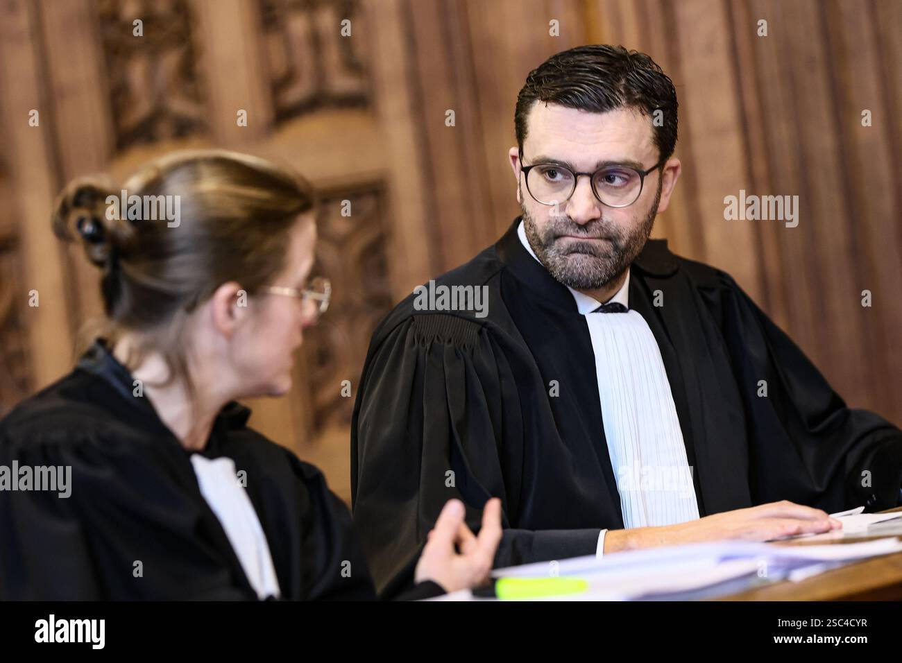 Liege, Belgium. 05th Feb, 2025. Lawyer Renaud Molders-Pierre pictured ...