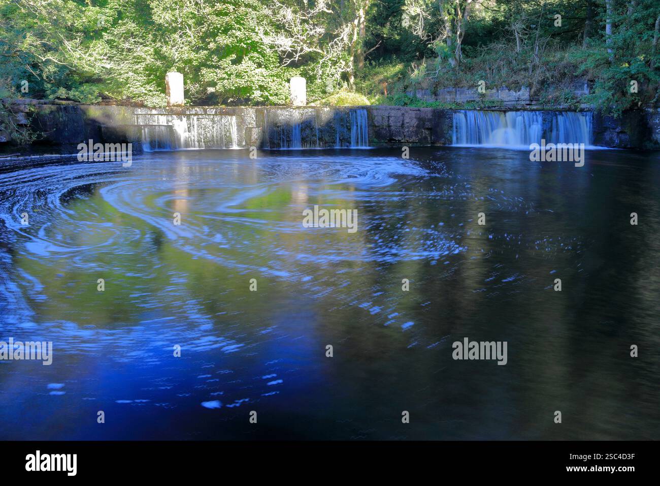 The River Greta at Mill Force, Gilmonby, Bowes village, Teesdale ...