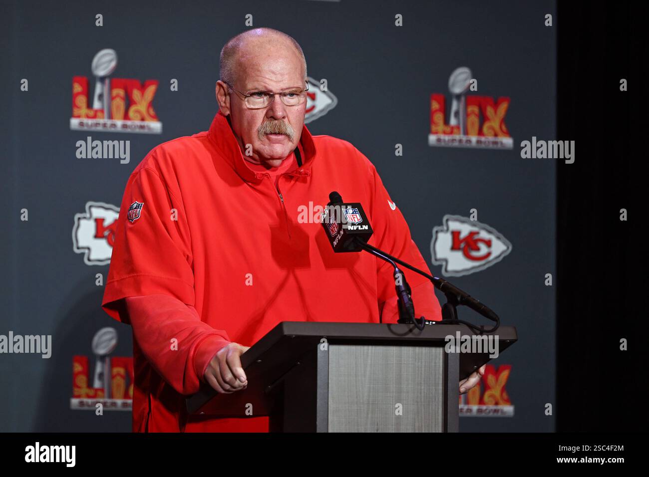 Kansas City Chiefs Head Coach Andy Reid during a media conference at ...