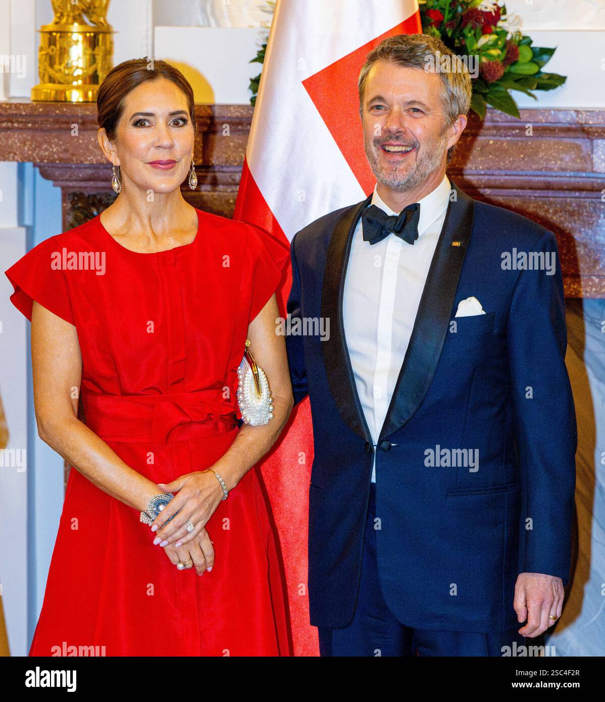 Copenhagen, Denmark. 21st Oct, 2024. Queen Mary of Denmark with King Frederik X, Crown Prince ...