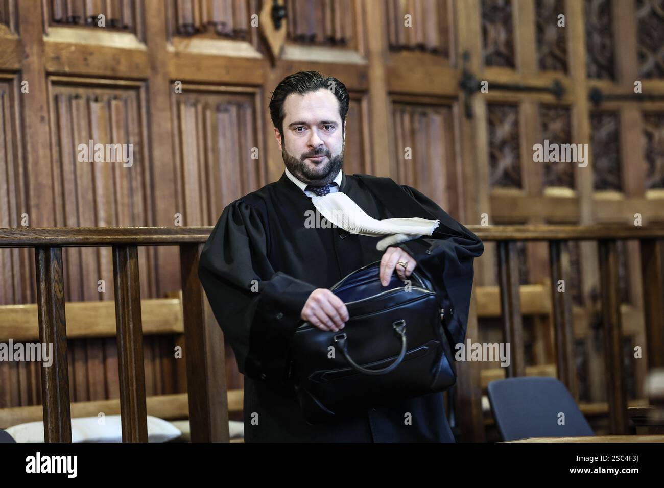 Liege, Belgium. 05th Feb, 2025. Lawyer Adrien Croisier pictured during ...