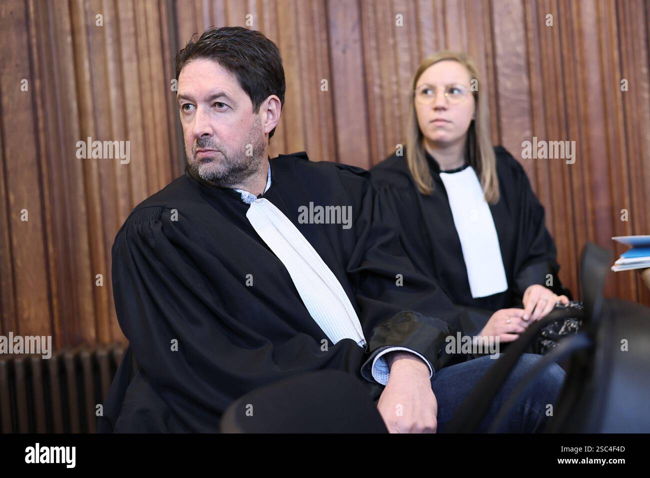 Liege, Belgium. 05th Feb, 2025. Lawyer Jean Pierre Balthasar and Lawyer ...