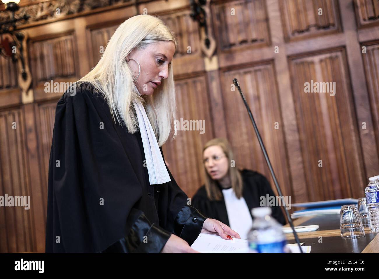 Liege, Belgium. 05th Feb, 2025. Lawyer Emeline Thone pictured during ...