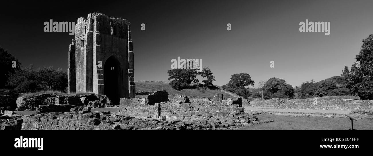 View over Shap Abbey, a monastic religious house of the ...