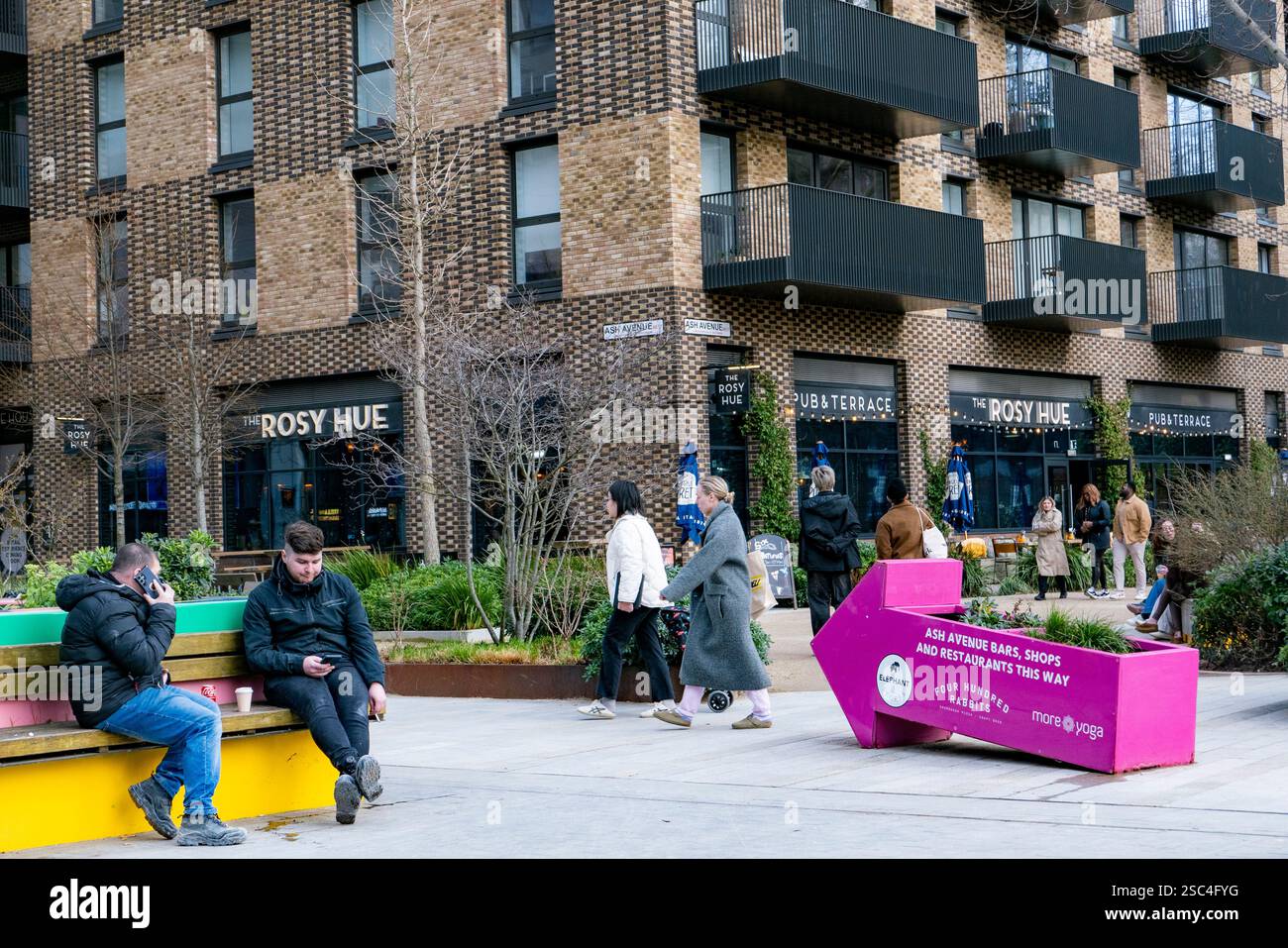Castle Park area at the newly developed Elephant and Castle in South ...