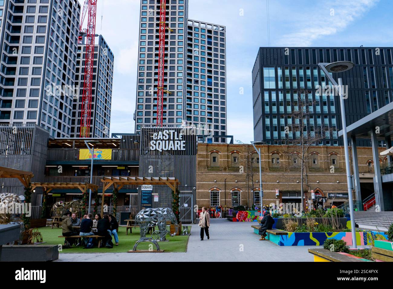 Castle Park area at the newly developed Elephant and Castle in South ...