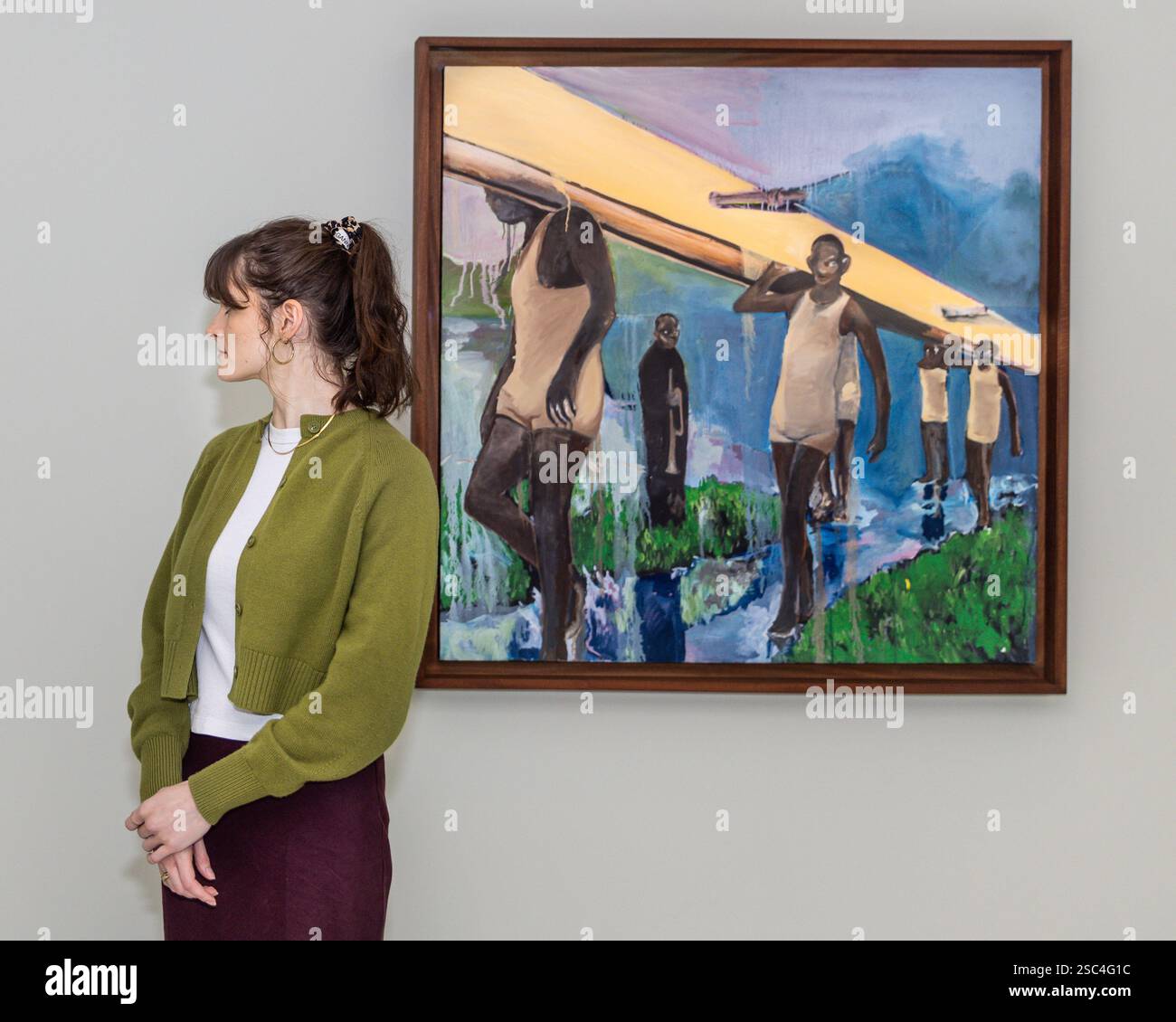 London, UK. 05th Feb, 2025. Exhibition staff with The UK's first ...