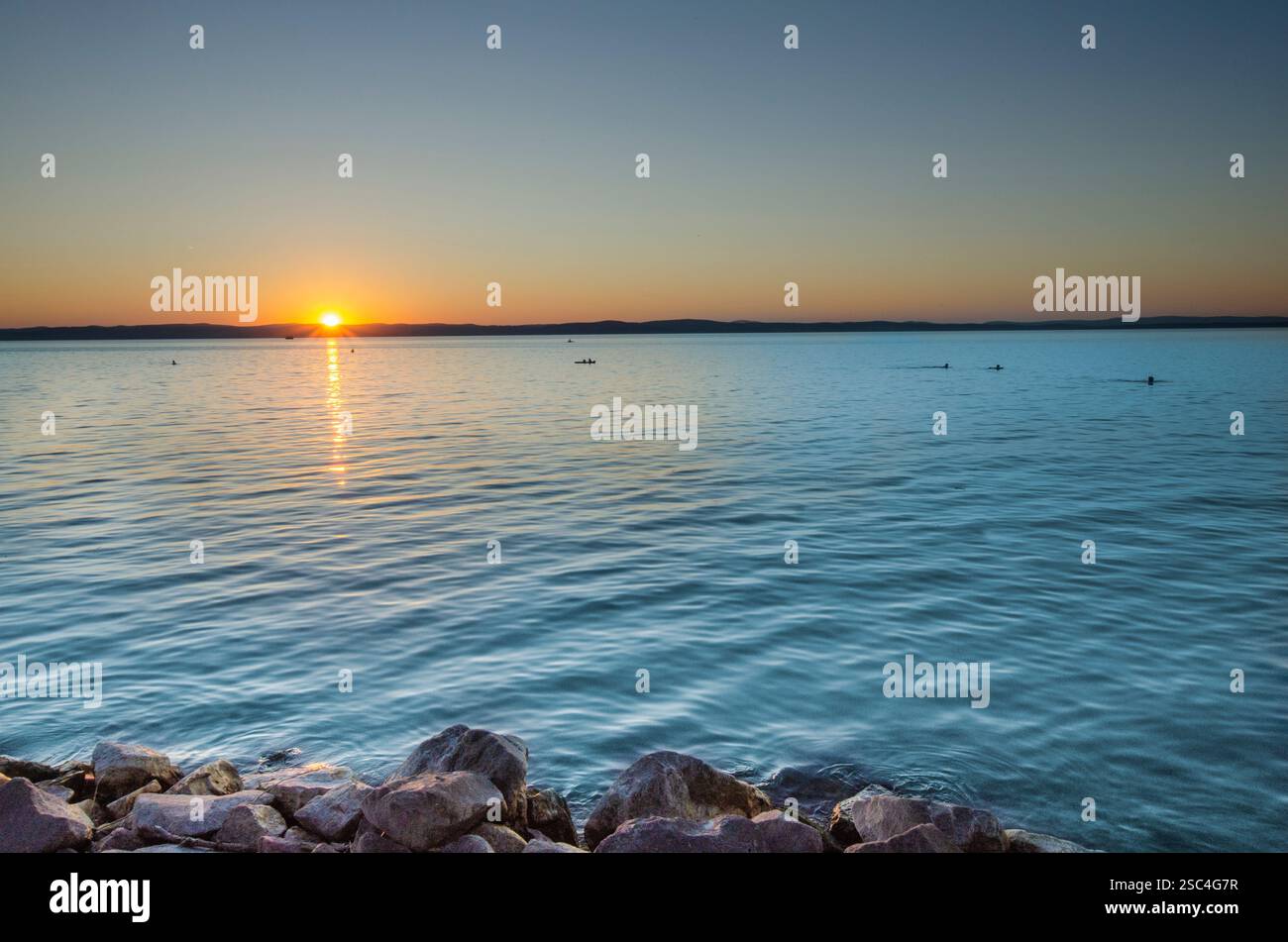 Breathtaking Sunset Over Lake Balaton, Hungary - The sun sets ...