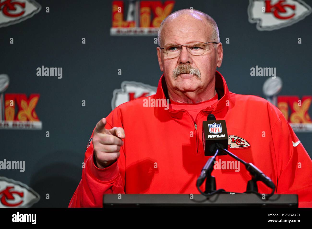 Kansas City Chiefs Head Coach Andy Reid during a media conference at ...