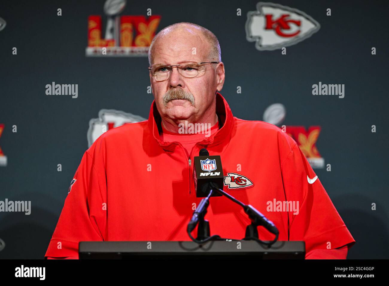 Kansas City Chiefs Head Coach Andy Reid during a media conference at ...