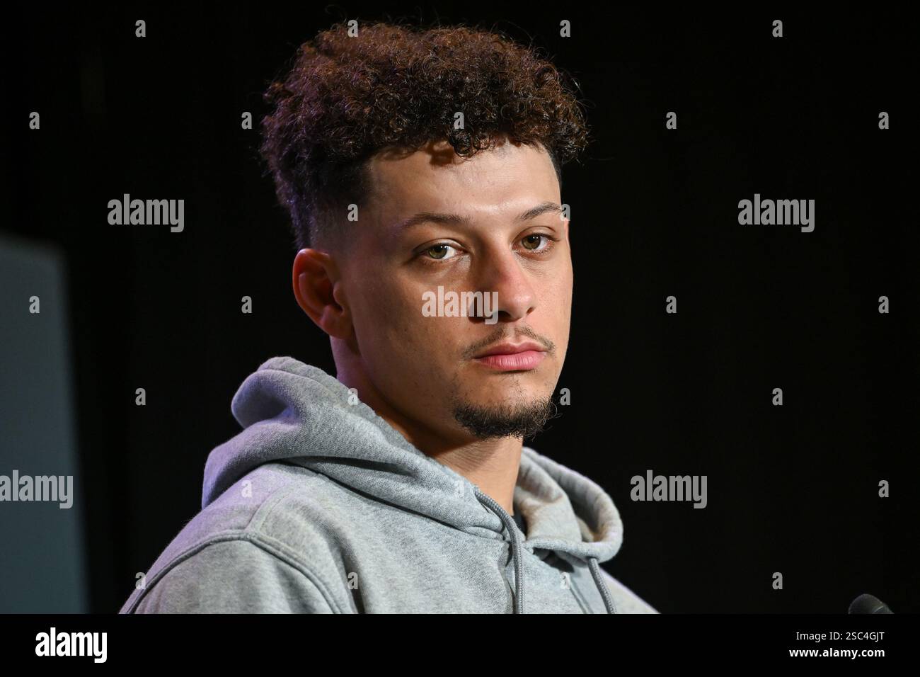 Kansas City Chiefs Quarterback Patrick Mahomes during a media ...