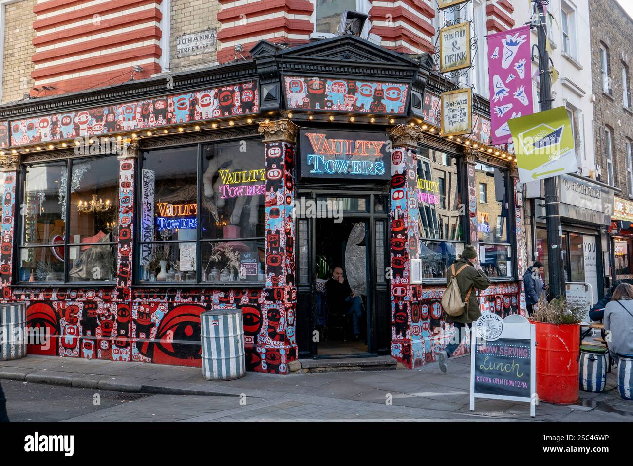 Lower Marsh street food market in South London, England on the 5th ...