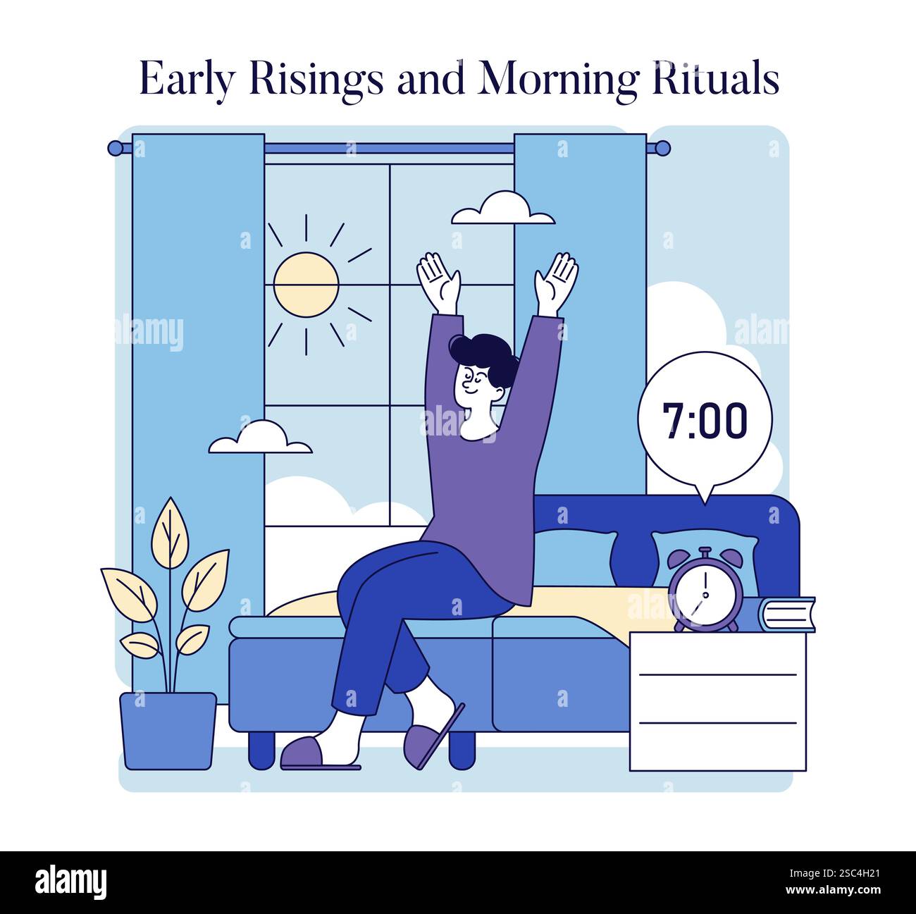 Morning rituals signify the positive start to a day, showcasing an ...