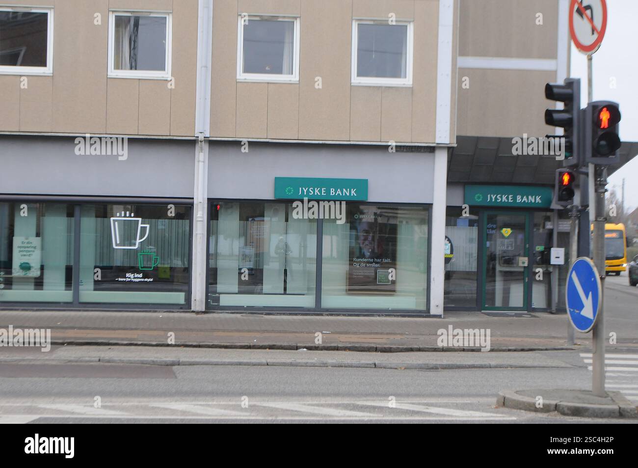 Copenhagen, Denmark /05 FEBRUARY 2025/. Denmarks's jyske bank building ...
