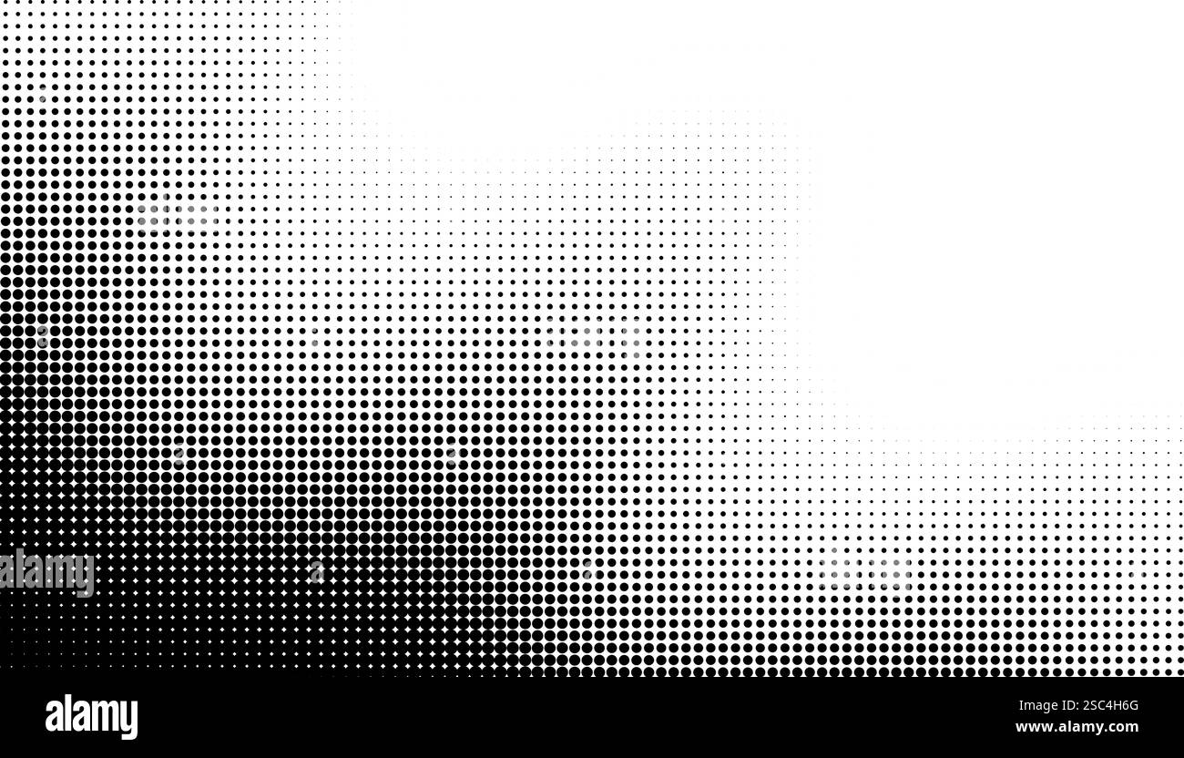 Black and white halftone pattern. Vector illustration Stock Vector ...
