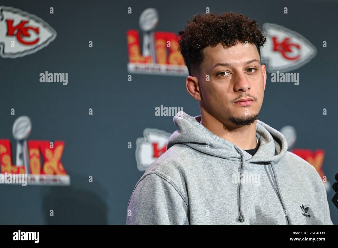 Kansas City Chiefs Quarterback Patrick Mahomes during a media ...