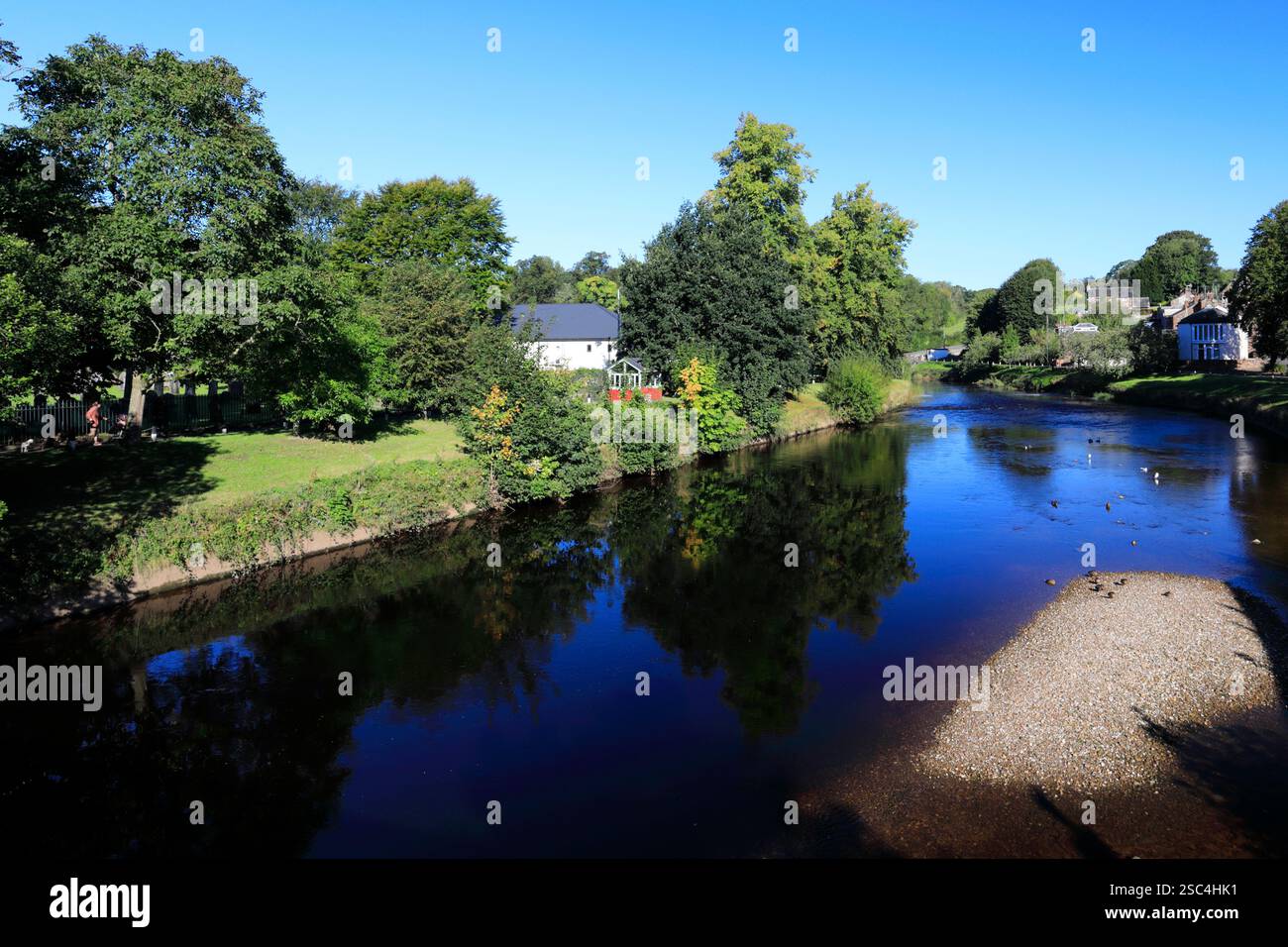 View of the river Eden at Appleby in West Moorland, Westmorland and ...