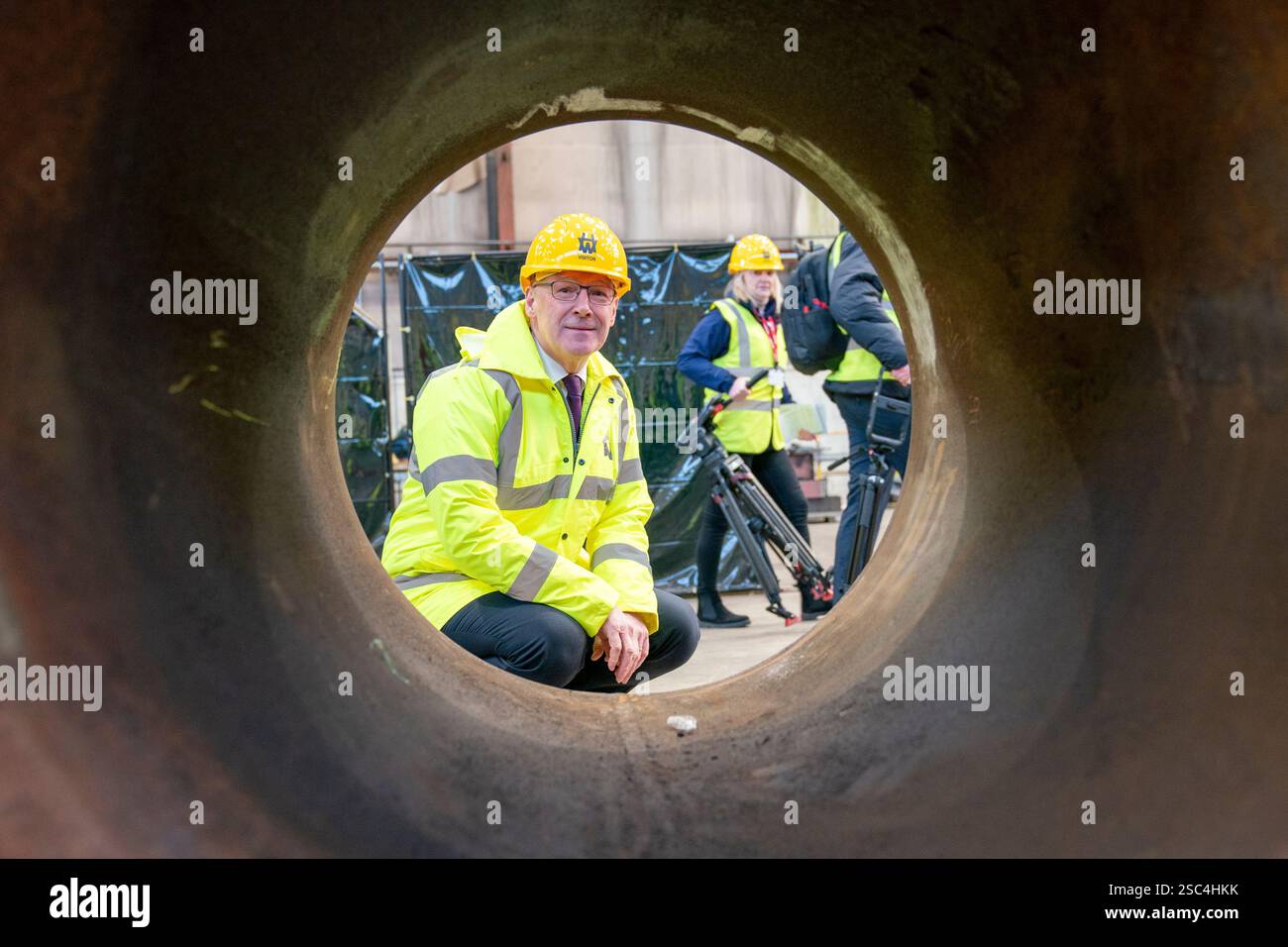 First Minister John Swinney during a visit to the Harland and Wolff ...