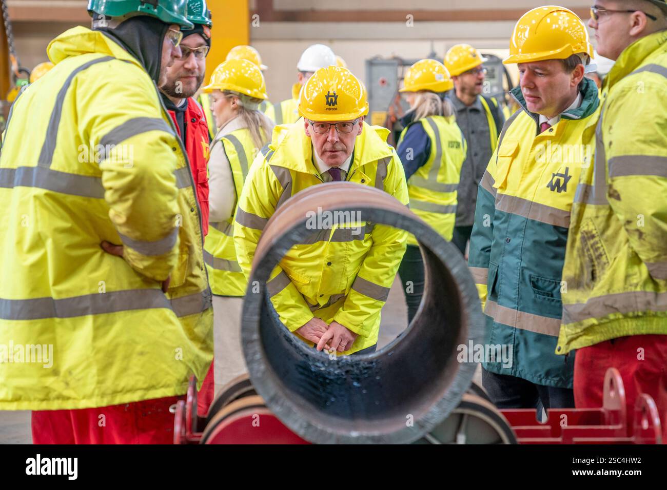 First Minister John Swinney during a visit to the Harland and Wolff ...