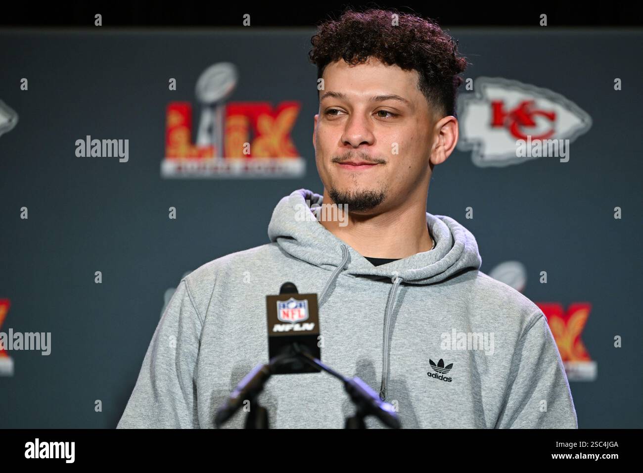 Kansas City Chiefs Quarterback Patrick Mahomes during a media ...