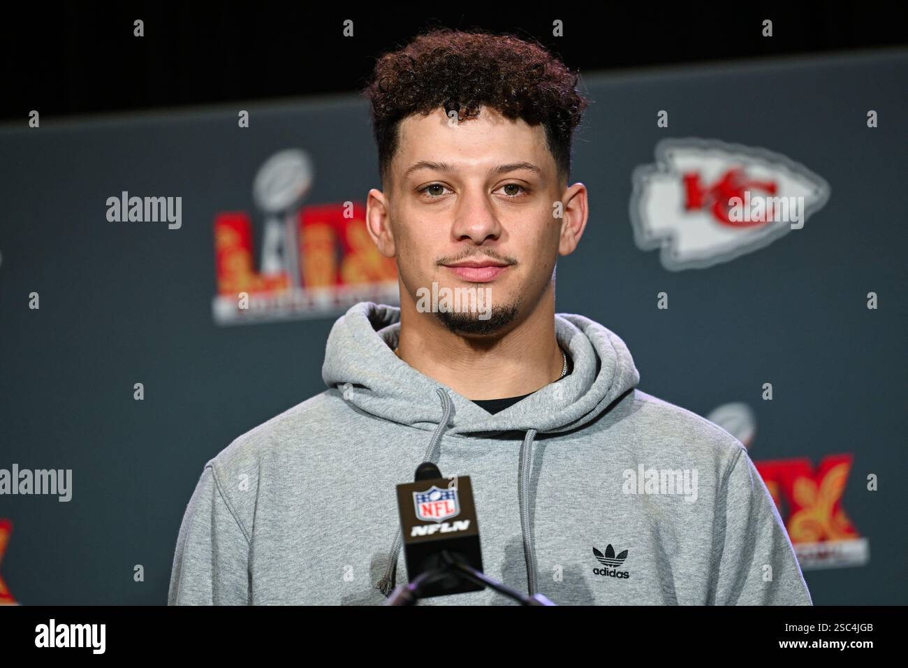Kansas City Chiefs Quarterback Patrick Mahomes during a media ...