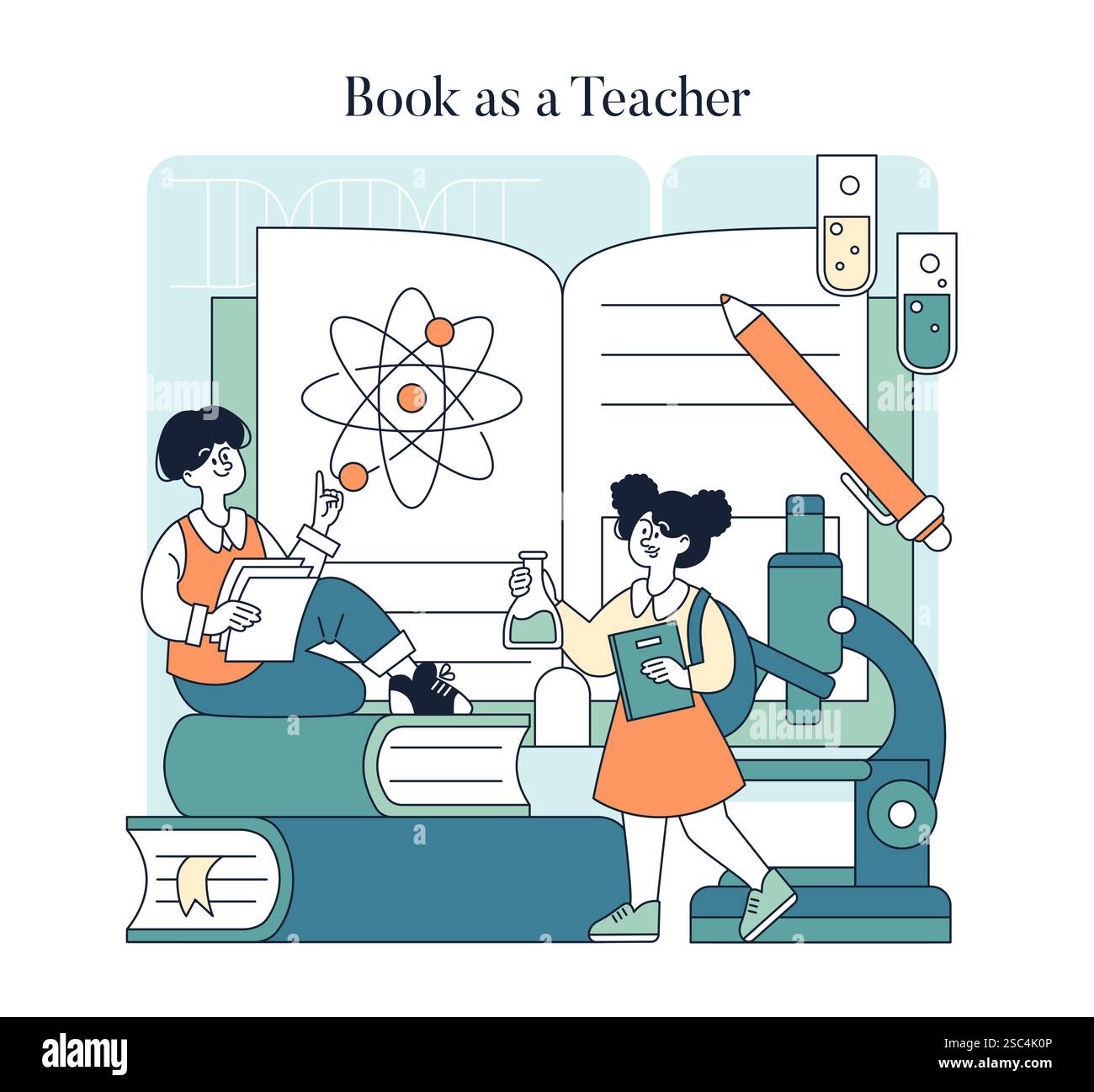 World Book Day illustration. Celebrating the role of books in education ...