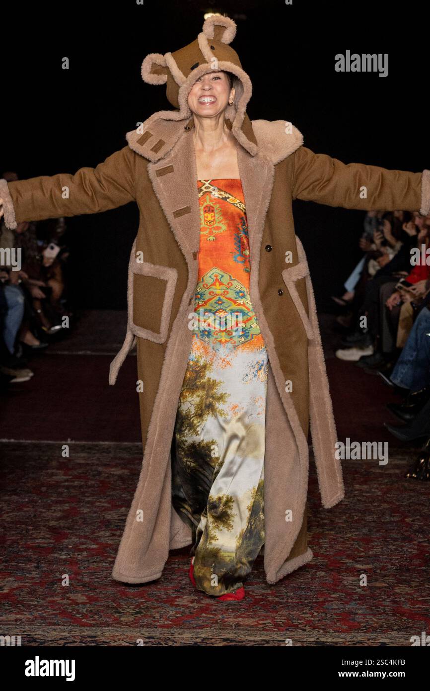 New York, USA. 04th Feb, 2025. Model Pat Cleveland is seen on the ...