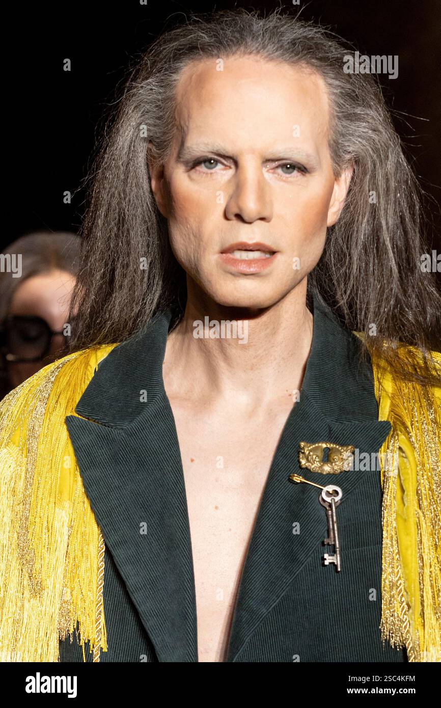 New York, USA. 04th Feb, 2025. Jordan Roth is seen on the catwalk at ...