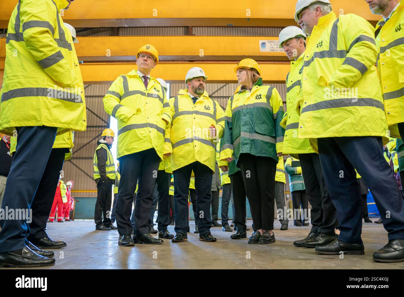 First Minister John Swinney during a visit to the Harland and Wolff ...