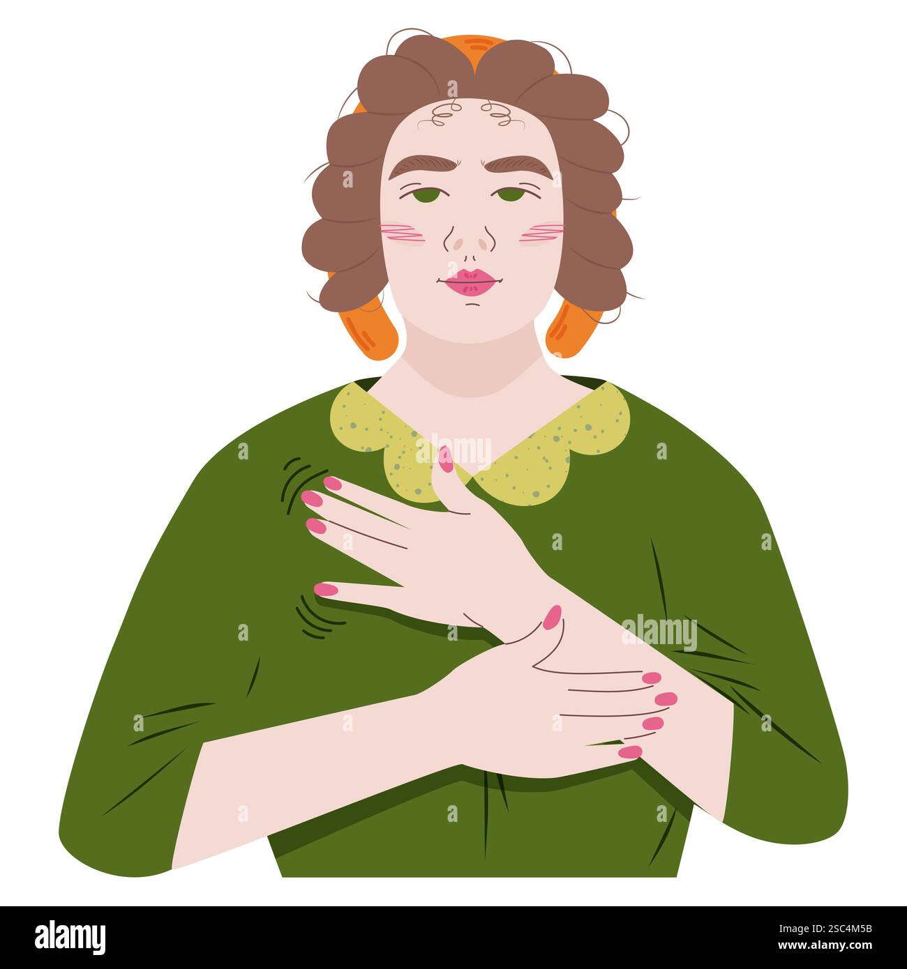 Young woman do lymphatic drainage massage. Self-care with beauty ...