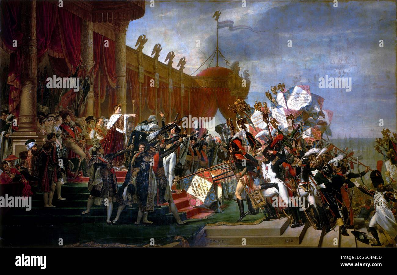 The Distribution of the Eagle Standards (1810) by Jacques-Louis David Jacques-Louis David ...
