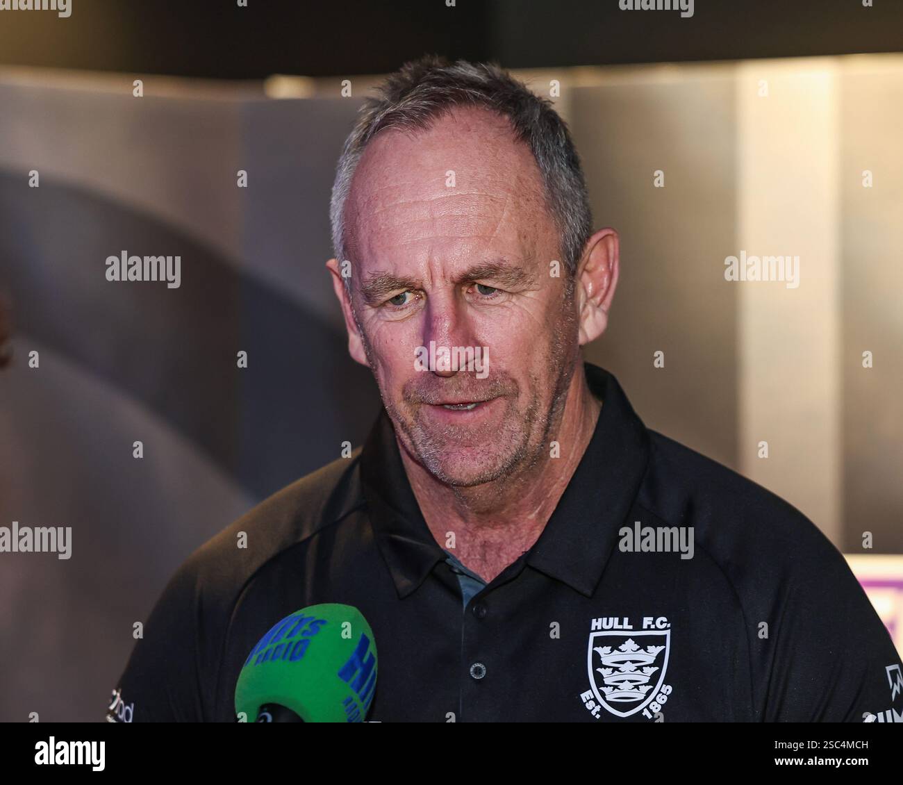 John Cartwright Head Coach of Hull FC being interviewed during the 2025 ...