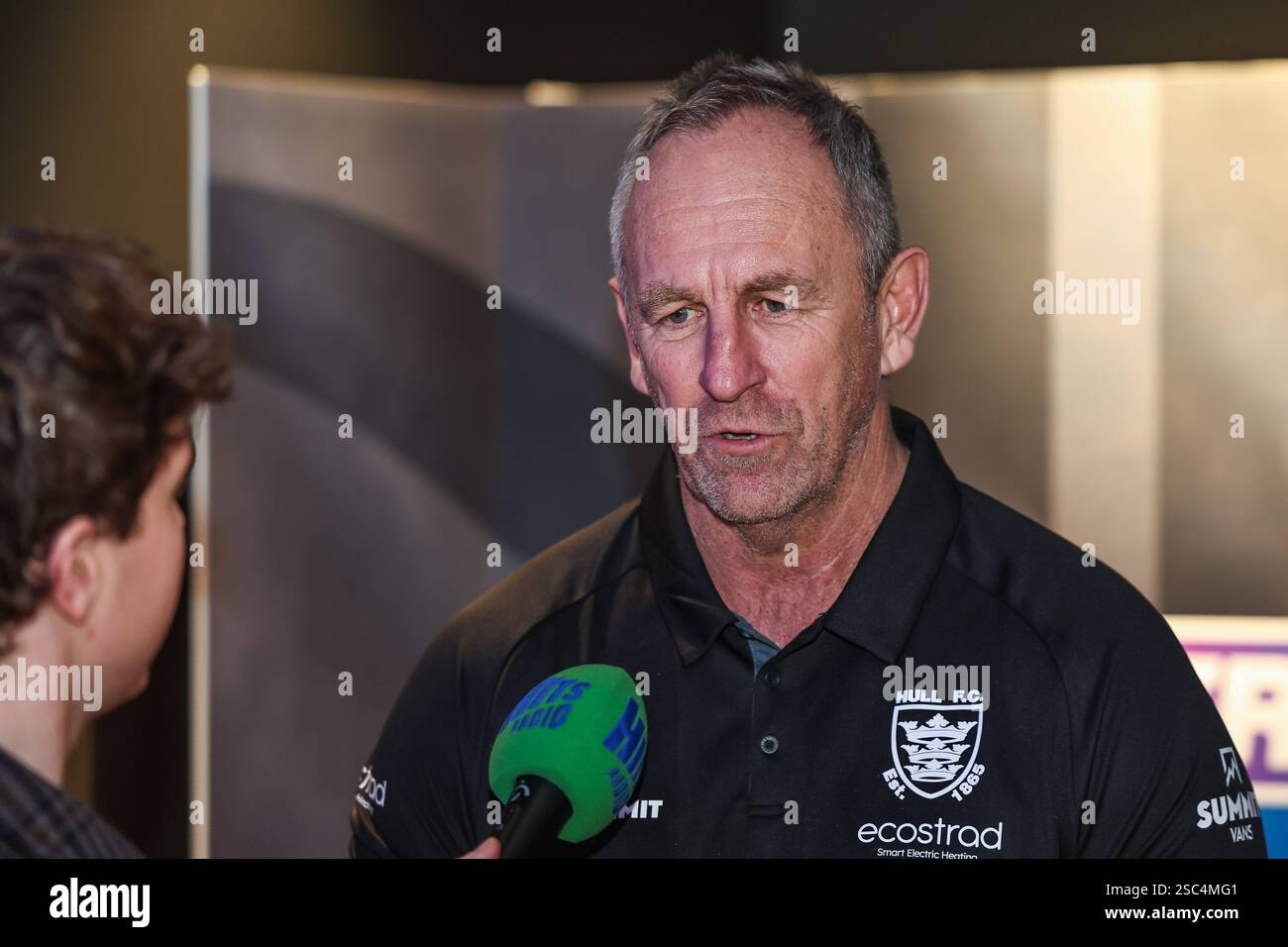 John Cartwright Head Coach of Hull FC being interviewed during the 2025 ...
