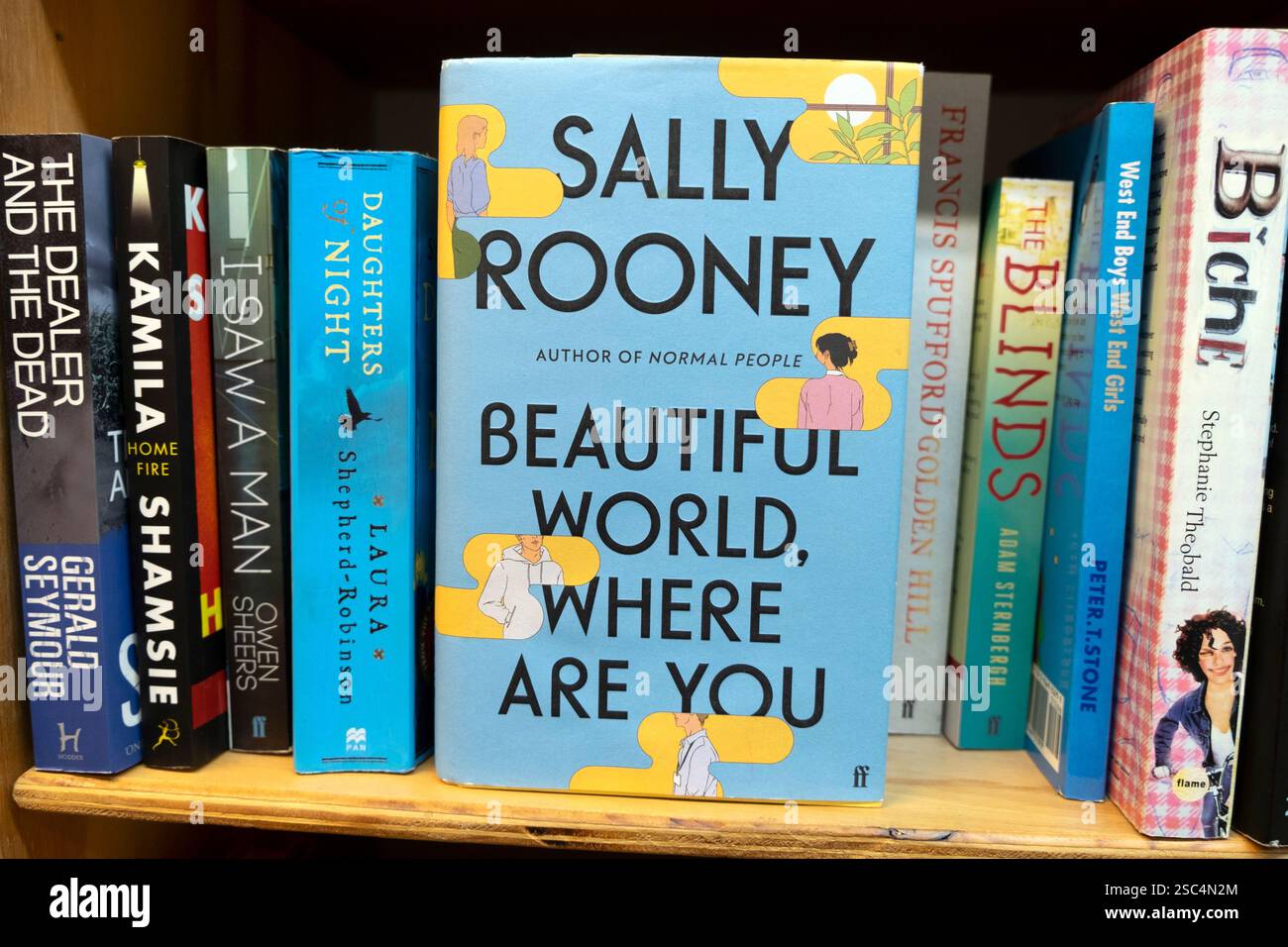 Sally Rooney book front cover 'Beautiful World Where Are You' on a book ...