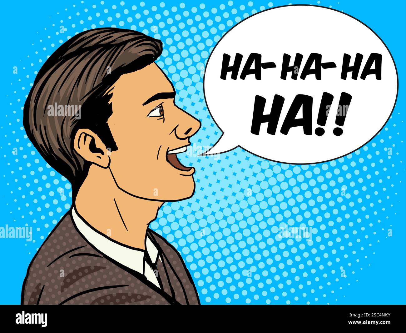 Vintage man laughing Stock Vector Images - Alamy