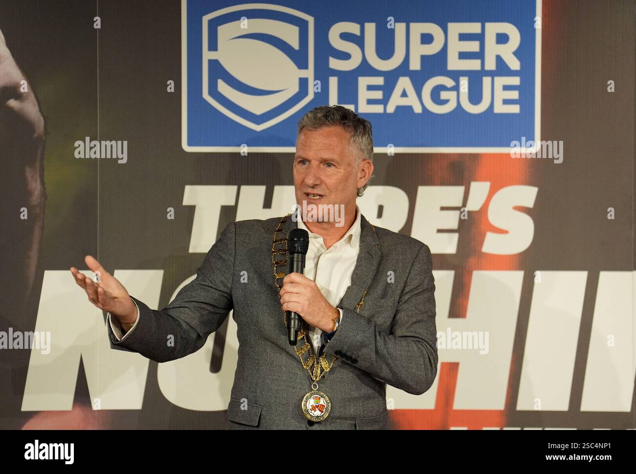 New RFL President Adam Hills at the Co-op Live arena, Manchester ...
