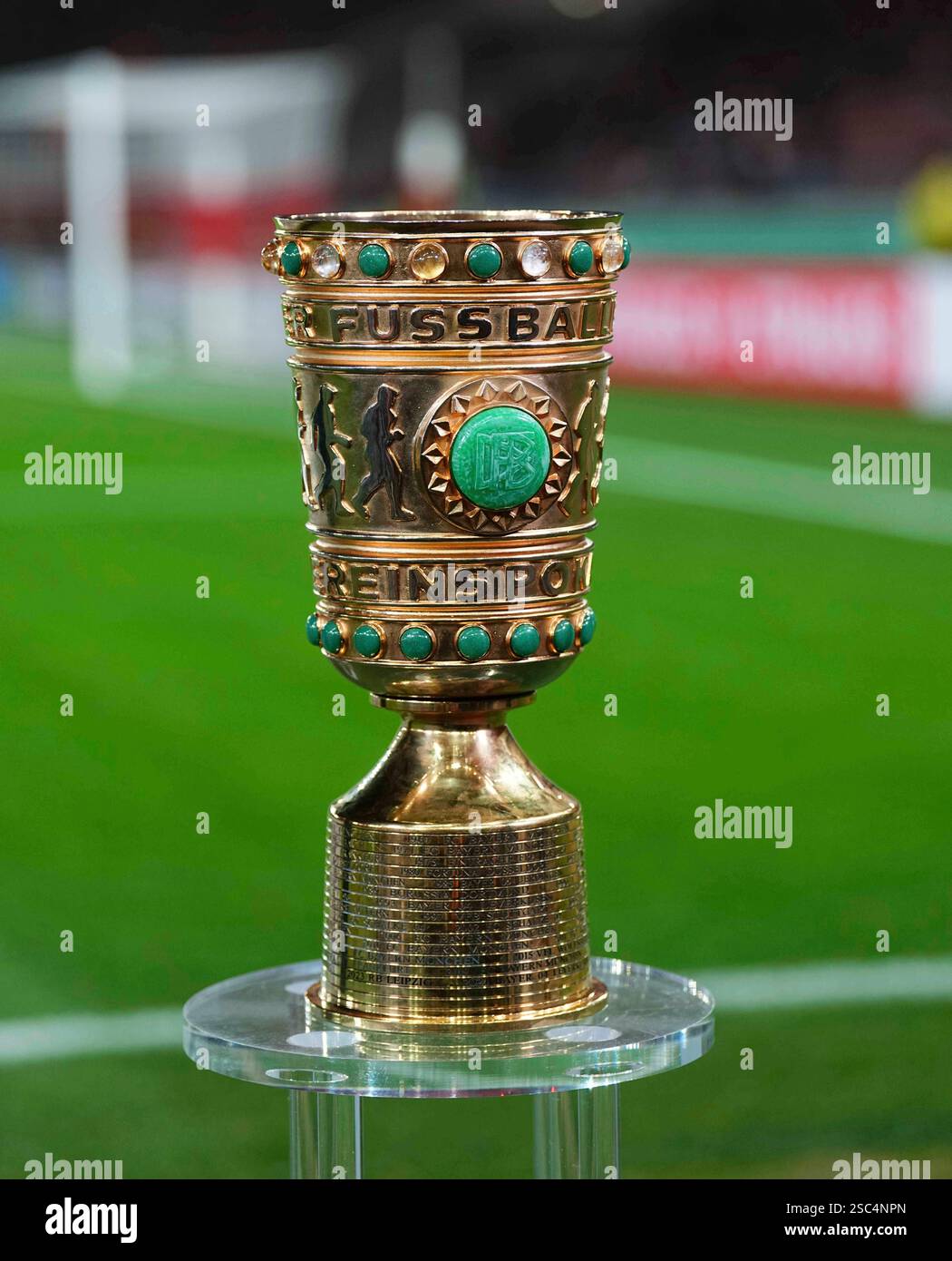 February 04 2025: DFB Pokal throphy during a DFB pokal quarter final ...