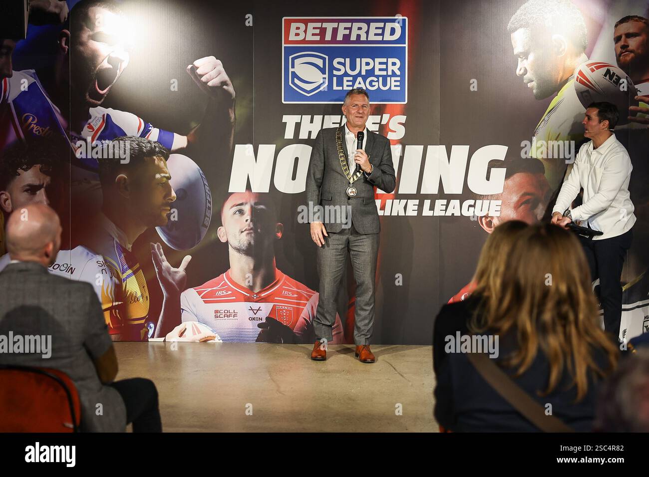 Adam Hills MBE the 33rd President of the Rugby Football League speaks ...