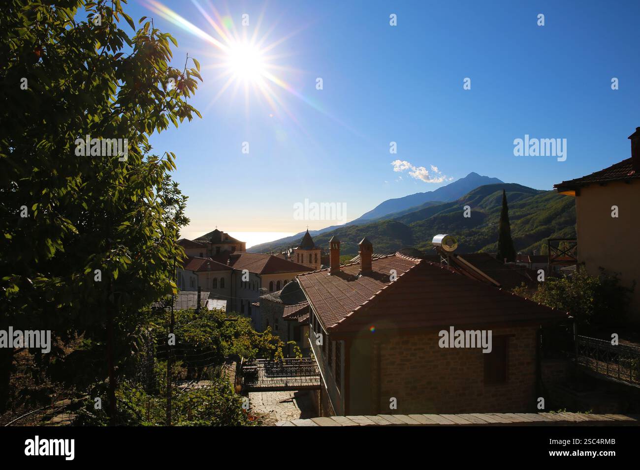 Mount Athos - mountain on the Athos peninsula in northeastern Greece ...