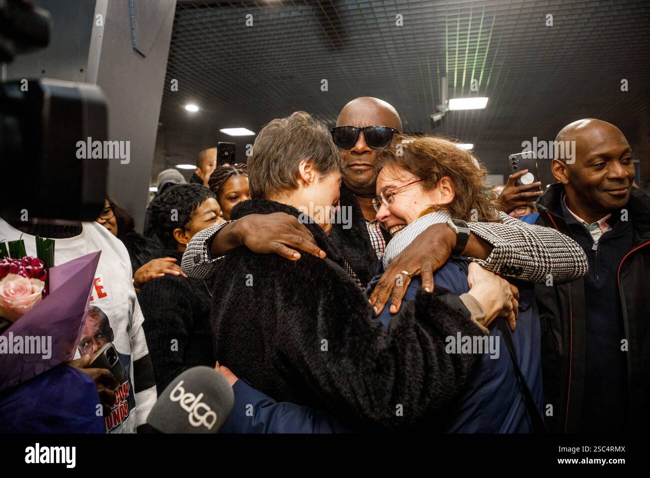 Jean-Jacques Wondo pictured during his arrival at Brussels-Midi train ...