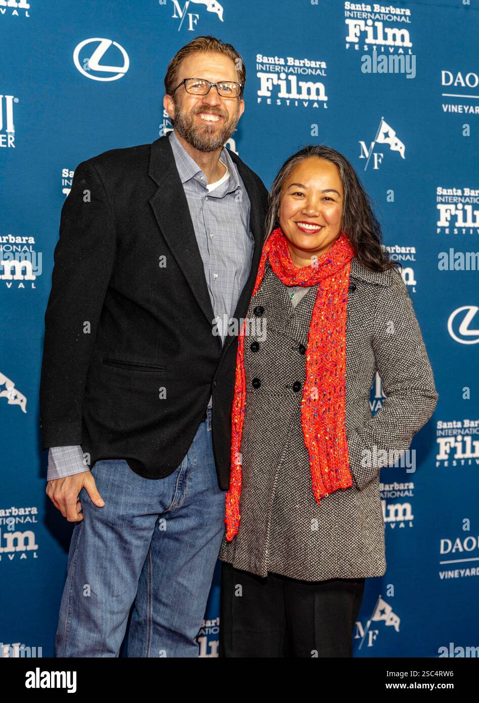 SB City Council Member Eric Friedman and wife arrive at the 40th Santa ...